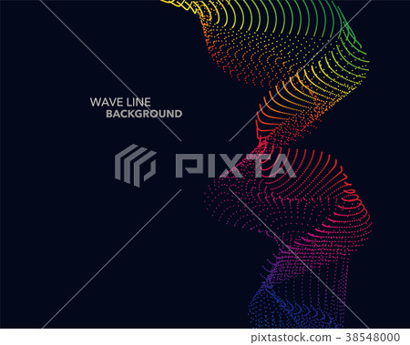 Elegant abstract spectrum rainbow gradient line - Stock Illustration ...