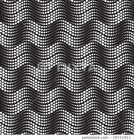Abstract wavy dot lines tile textured pattern - Stock Illustration ...