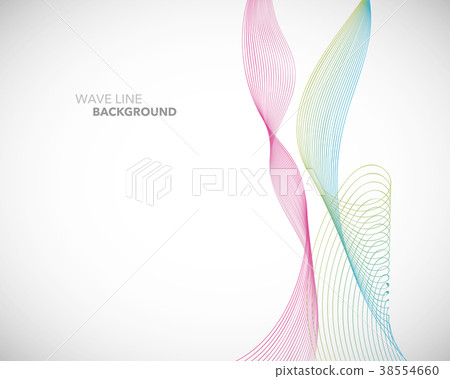 Elegant abstract vector wave line background - Stock Illustration [38554660] - PIXTA