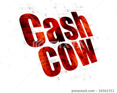 Business concept: Cash Cow on Digital background - Stock Illustration ...
