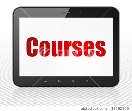 Learning concept: Tablet Pc Computer with Courses - Stock Illustration ...