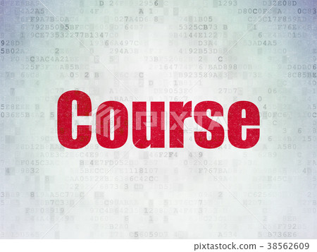 Learning concept: Course on Digital Data Paper - Stock Illustration ...