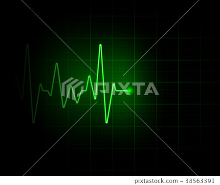 Abstract green pulse illustration. - Stock Illustration [38563391] - PIXTA