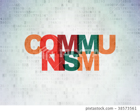 Political concept: Communism on Digital Data Paper-插圖素材 [38573561 ...