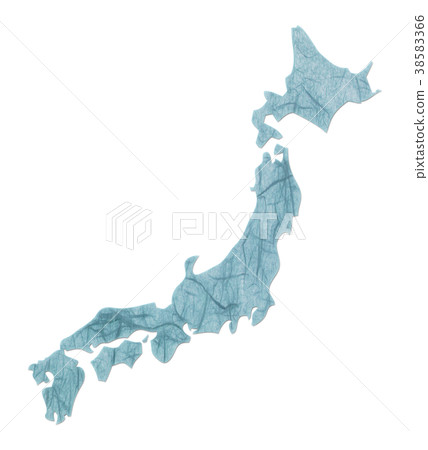Map of Japan Washi Paper - Stock Illustration [38583366] - PIXTA