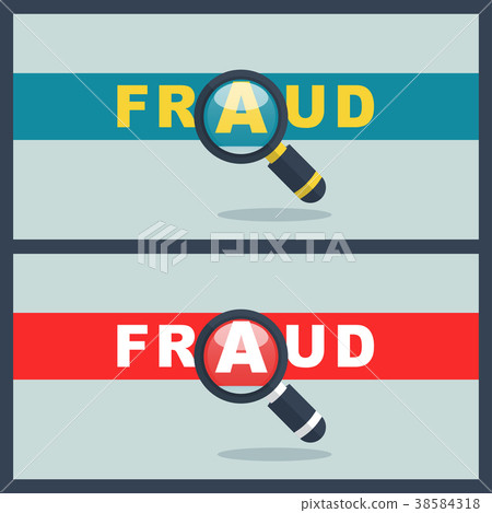fraud word with magnifier concept - Stock Illustration [38584318] - PIXTA