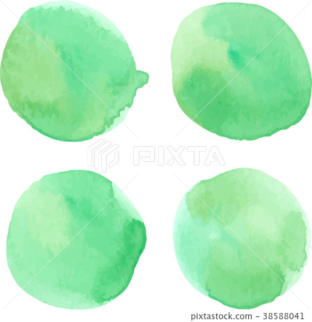 Set of Green watercolor brush. Vector brush - Stock Illustration ...