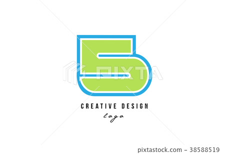 blue green number 5 logo icon design - Stock Illustration [38588519 ...