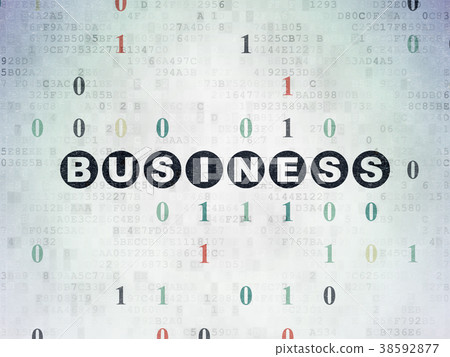 Business concept: Business on Digital Data Paper - Stock Illustration ...
