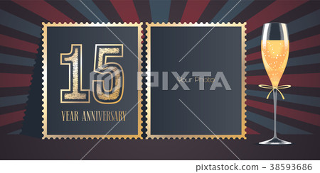 15 years anniversary vector icon, logo - Stock Illustration [38593686 ...