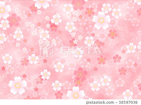 Background material Sakura - Stock Illustration [38597036] - PIXTA