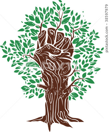 Hand Tree Fist Illustration - Stock Illustration [38597979] - PIXTA