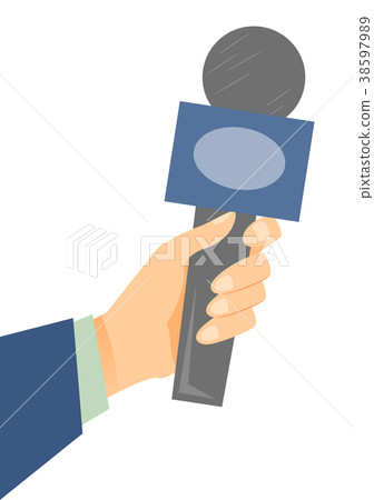 Hand Mic Interview Illustration-插圖素材 [38597989] - PIXTA圖庫