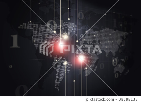 Binary Code Map - Stock Illustration [38598135] - PIXTA
