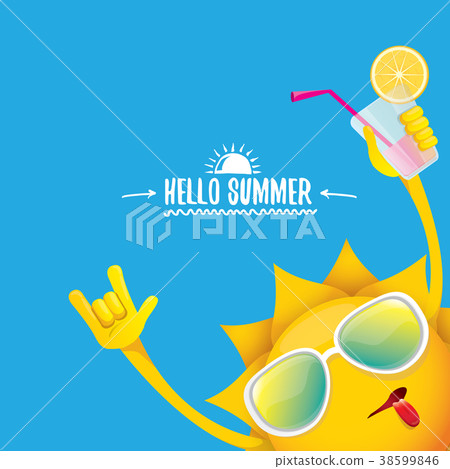hello summer rock n roll vector label or logo - Stock Illustration ...