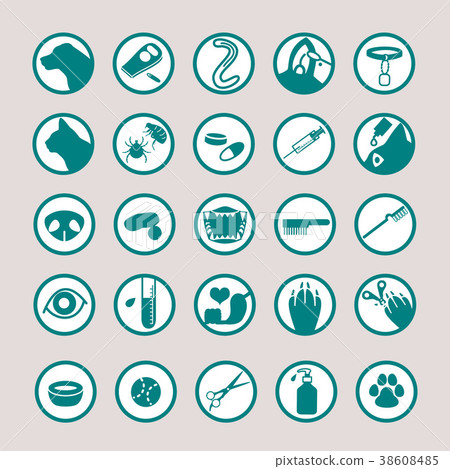 Animal care icon set - Stock Illustration [38608485] - PIXTA