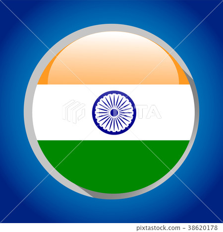 India flag round icon. Vector illustration - Stock Illustration ...