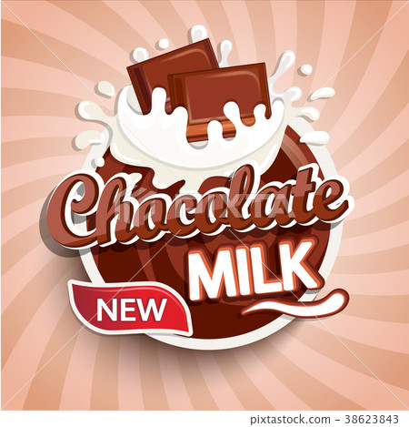 Label, logo of fresh chocolate milk. - Stock Illustration [38623843 ...