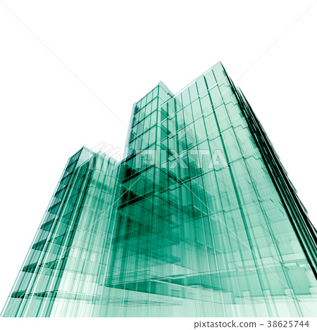 3d rendering skyscrapers construction - Stock Illustration [38625744 ...
