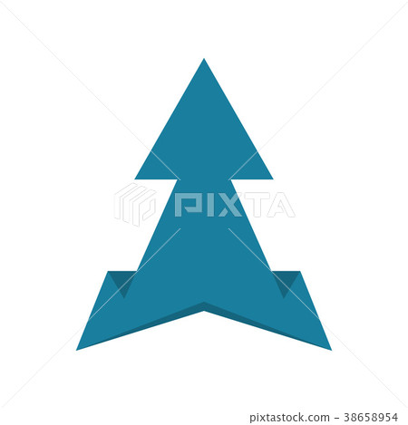 Old style arrow icon in flat style - Stock Illustration [38658954] - PIXTA