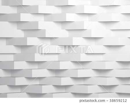 Abstract white digital background 3d art - Stock Illustration [38659212 ...