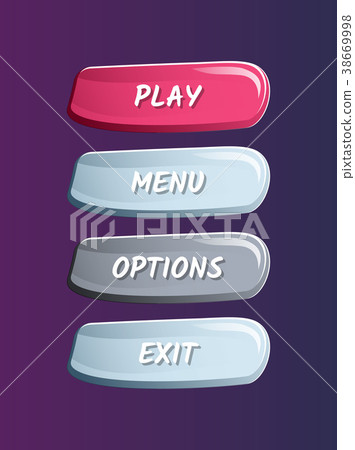 Colorful game options panel isolated set - Stock Illustration [38669998 ...