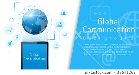 Global communication and connection concept - Stock Illustration ...