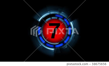 Countdown leader graphic number 7 - Stock Illustration [38675656] - PIXTA