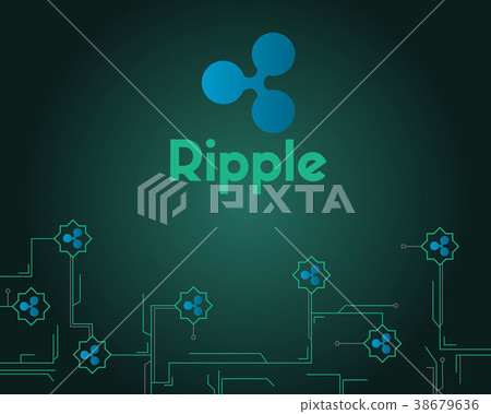 Ripple cryptocurrency digital payment style - Stock Illustration ...
