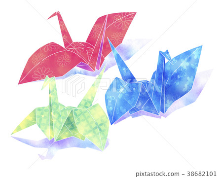 Folded paper crane - Stock Illustration [38682101] - PIXTA