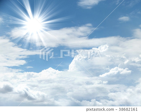 Blue Sky Sunlight Sun Sun Fine weather Sunny... - Stock Illustration ...