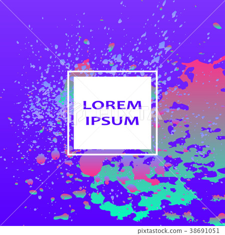 explosion paint holographic splash artistic cover - Stock Illustration ...