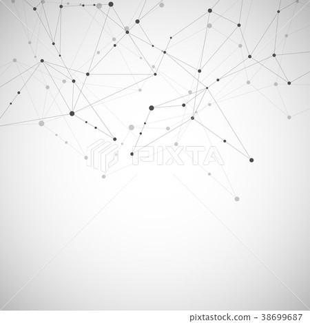 Abstract connection background with lines and dots - Stock Illustration ...
