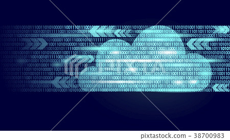 Cloud computing online storage binary code numbers - Stock Illustration [38700983] - PIXTA