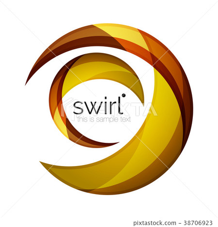 Digital techno swirl circle business icon - Stock Illustration ...