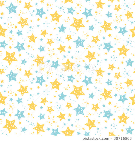 Stars moving cheerfully (Pattern swatch) - Stock Illustration [38716863 ...