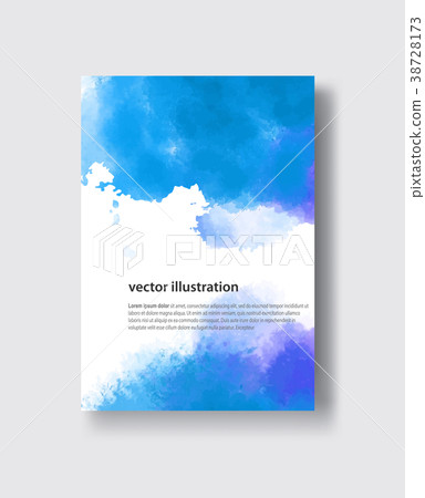 Watercolor blue sea color design banner. - Stock Illustration [38728173 ...