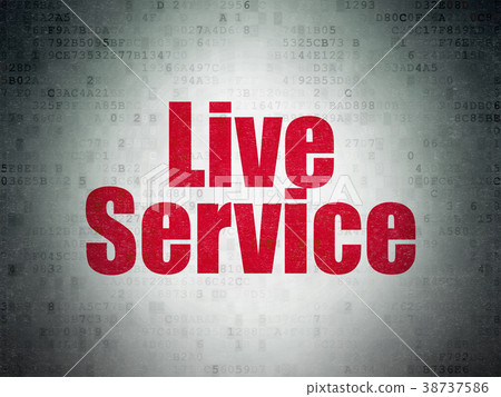 Business concept: Live Service on Digital Data - Stock Illustration ...