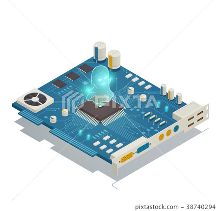 Hardware Bug Isometric Composition - Stock Illustration [38740294] - PIXTA