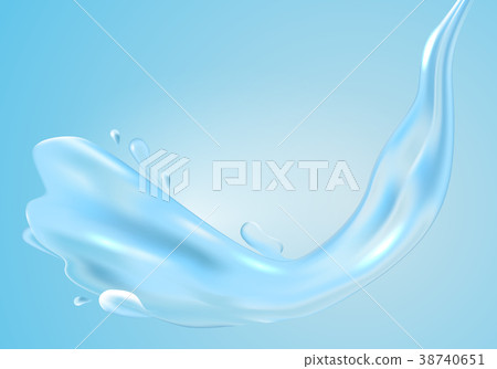 Realistic Detailed 3d Water Flows and Drops - Stock Illustration ...