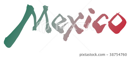 MEXICO calligraphy color gradient - Stock Illustration [38754760] - PIXTA