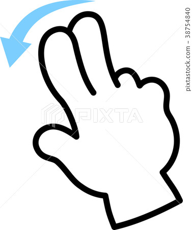 Touch gesture Two finger left drag - Stock Illustration [38754840] - PIXTA