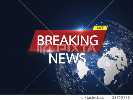 Breaking news live on world map connection - Stock Illustration ...