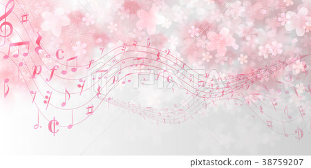 Sakura spring note background - Stock Illustration [38759207] - PIXTA