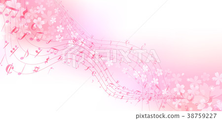 Sakura spring note background - Stock Illustration [38759227] - PIXTA