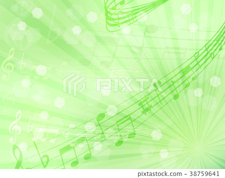Musical note sheet music green background - Stock Illustration ...