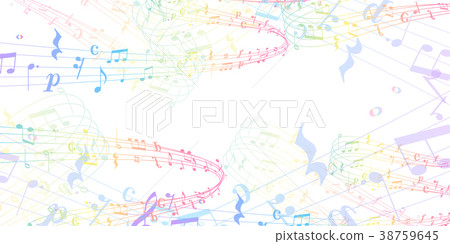Music score colorful background - Stock Illustration [38759645] - PIXTA