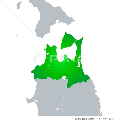 Aomori Prefecture Map - Stock Illustration [38760588] - PIXTA