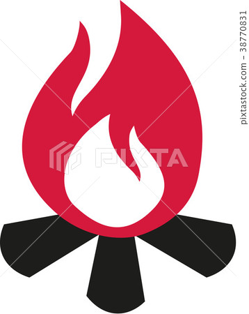 campfire_2c.eps - Stock Illustration [38770831] - PIXTA
