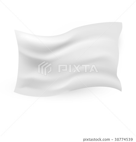 White waving flag template on background. - Stock Illustration ...